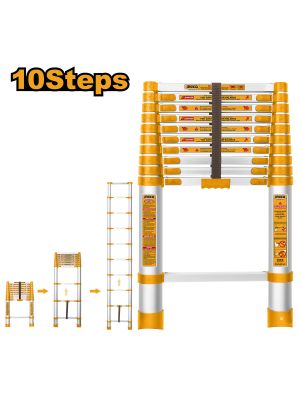 INGCO 8 STEPSTELESCOPIC ALUMINUM LADDER | Radian Online Zambia