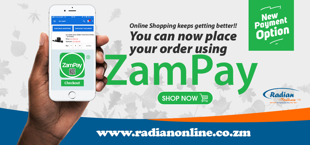 WE NOW HAVE ZamPay e-Money AS A PAYMENT METHOD! | Radian Online Zambia