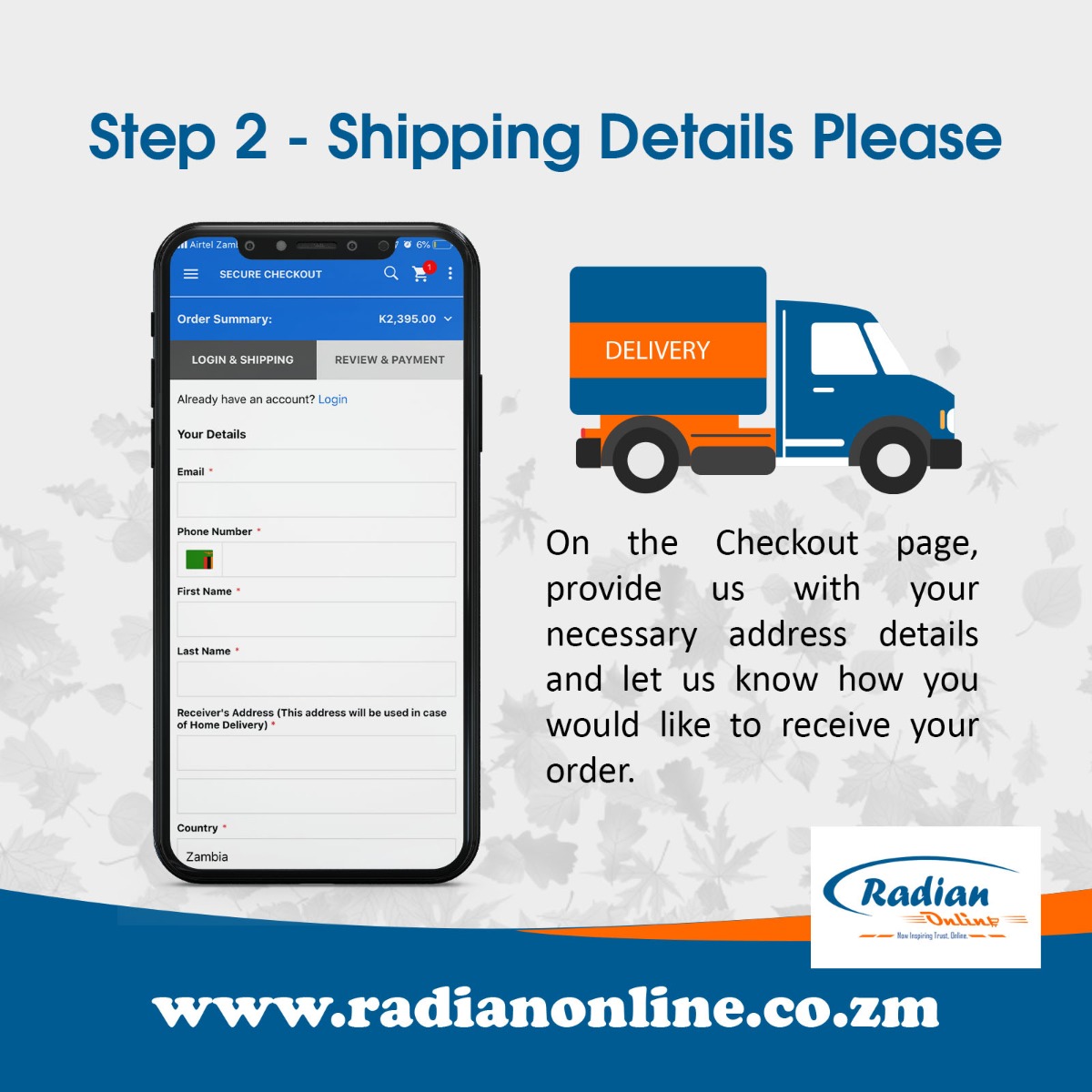WE NOW HAVE ZamPay e-Money AS A PAYMENT METHOD! | Radian Online Zambia ...